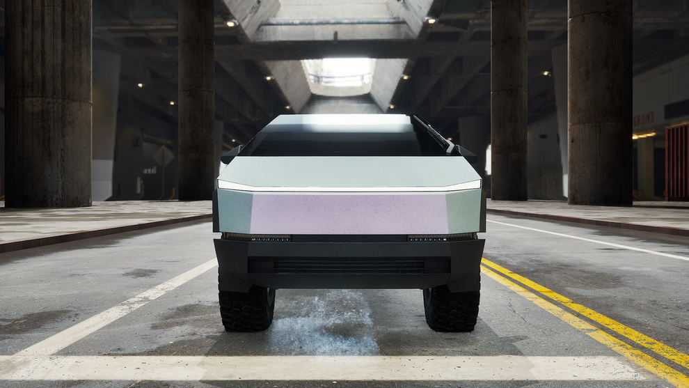 “Clever Pink” Tesla Cybertruck 2024 Paint Protection Film PreCut Wrap ...